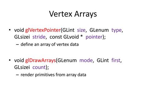 computer graphics vertex array object ppt download