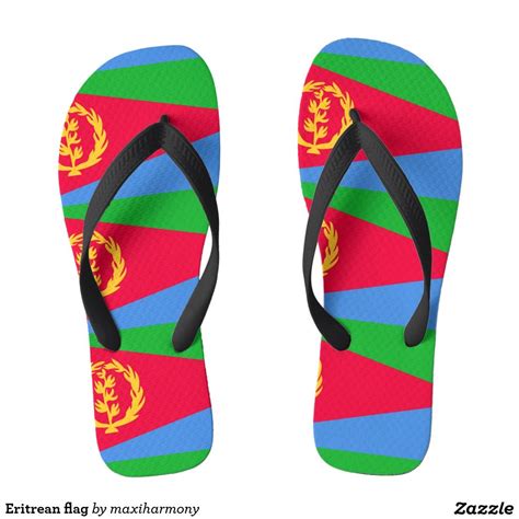Eritrean Flag Flip Flop Sandals Eritrean Flag Flip Flops