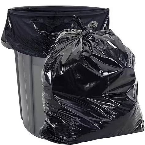 Ecoquality Strong Black Trash Bags 65 Gallon Wastebasket Receptacle Can