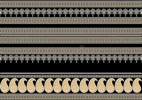 Digital Textile Design Pattern Boder Stock Illustration Illustration