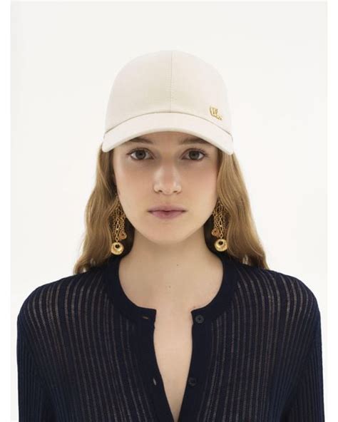 Chloé The Chloé Iconic Cap In Cotton Canvas In Blue Lyst Uk