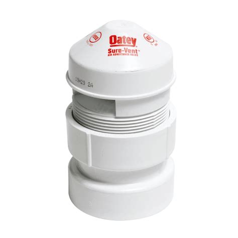 Válvula De Admisión De Aire Pvc Ced 40 1 1 2″ Y 2″ Sure Vent Oatey
