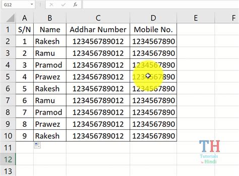 Most Important Excel Shortcut Keys जन हद म Free MS Office Tutorials