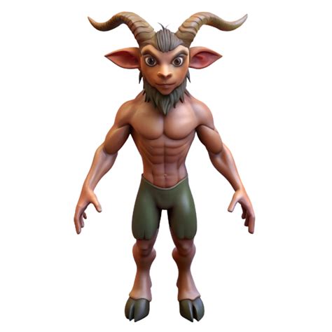 Harmonious Breathtaking Satyr Mythical Creature With The Body Of A Man