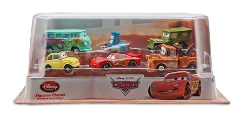 Disney Pixar Cars Lightning Mcqueen Pit Crew 6 Figure Play Set