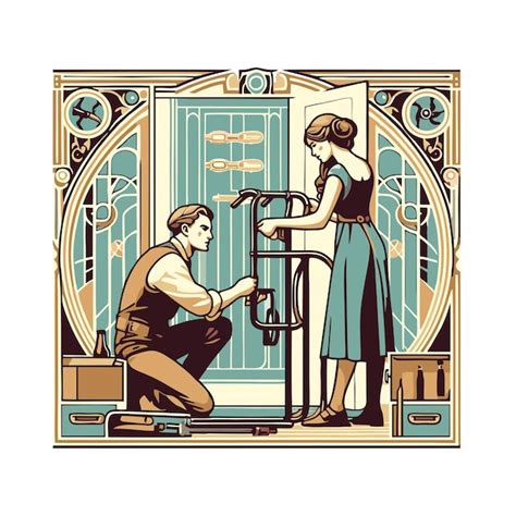 Flat Vector Design Of A Couple Assembling A Bicycle Premium Ai