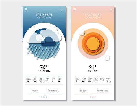 Weather App UI Design On Behance Weather App UI Design On Behance