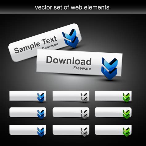 Stylish Web Buttons 220832 Vector Art At Vecteezy