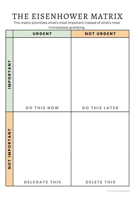 Eisenhower Matrix Printable A Simple Way To Boost Your Productivity Daily Planner Template
