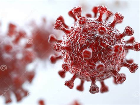 Detailed Representation Of A Virus Displaying Spike Proteins And Unique Surface Texture