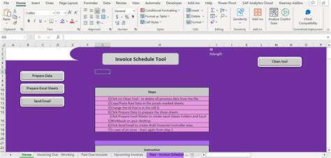 Data Cleansing And Emailing Invoice Schedule Report — Using Excel Macros