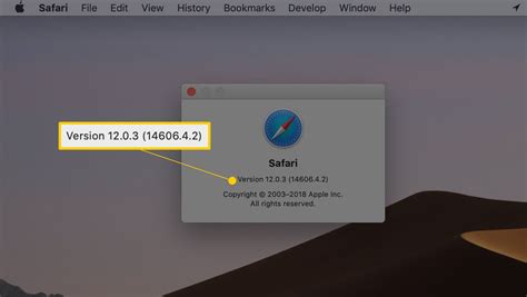 Check The Version Number Of Apples Safari Browser