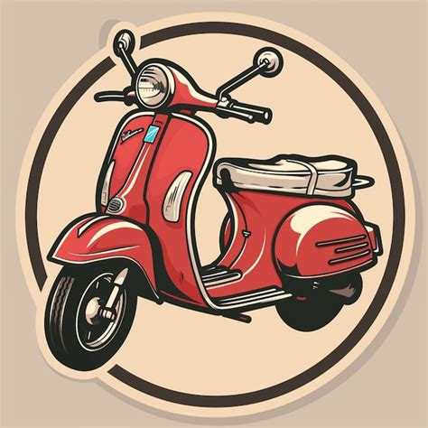 Premium Photo Classic Scooter Emblems Badges Logo Inspiration