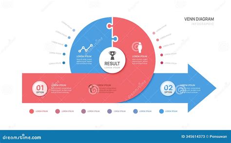 Venn Diagram Infographic Arrow Chart Jigsaw Template For Business Start Up Presentation With