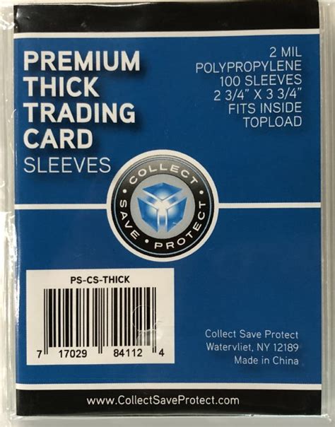 Csp Card Sleeves 100ct Per Pack 340 Packs Thick Free Shipping