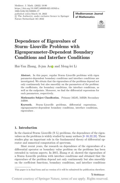 Dependence Of Eigenvalues Of Sturmliouville Problems With
