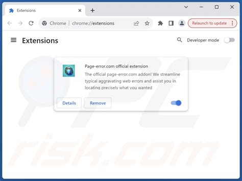 Page Error Com Official Extension Redirect Easy Removal Steps