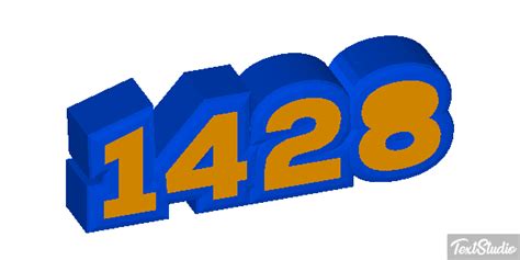 1428 Number Animated  Logo Designs