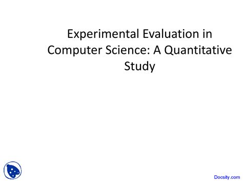 Experimental Evaluation Multimedia Networking Lecture Slides Docsity