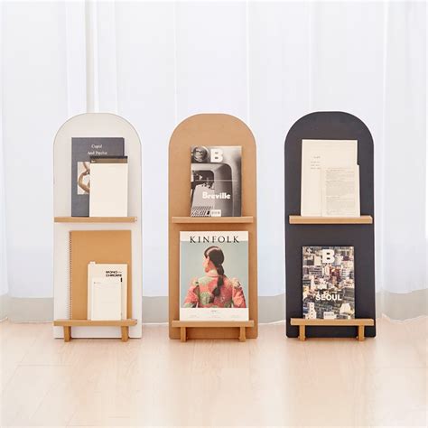 매거진랙 전면 스탠드 종이 책장 인테리어 수납장 진열 선반 게시대 잡지꽂이 쿠팡
