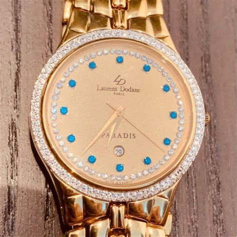 18k Gold Plated Diamond Laurent Dodane Watch Watchcharts Marketplace
