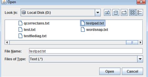 Java Programs Jfilechooser