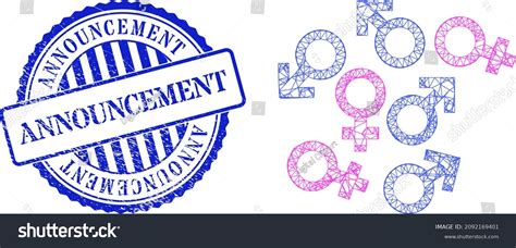 Vector Net Gender Symbols Carcass Announcement Stock Vector Royalty