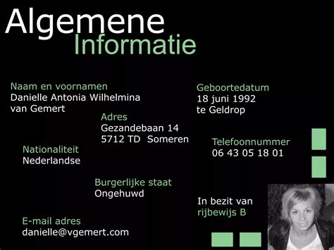 Cv Danielle Van Gemert Pptx