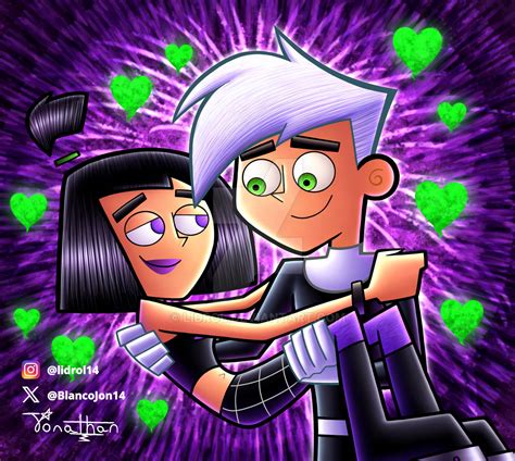 Danny Phantom And Sam Manson By Lidrol On Deviantart