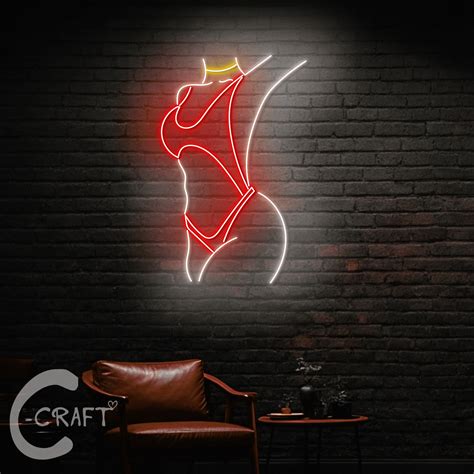 C CRAFT Sexy Woman Body Neon Led Light Up 30 Inch For Home Bar Bedroom Decor Walmart Com