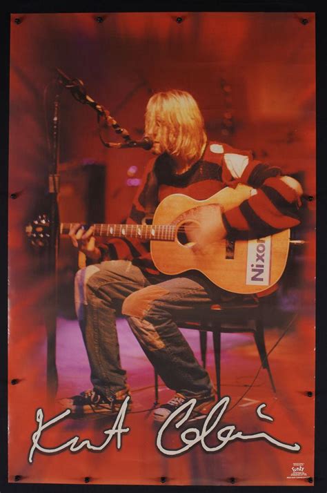 Rare Vintage Nirvana Kurt Cobain Poster Grunge Rock Music Mtv Unplugged