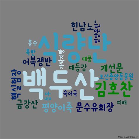 김호찬 백두산 식량난 워드클라우드 워드클라우드 생성기
