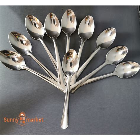Bộ 10 Muỗng Inox Cán Dài Dùng Cho Gia đình Nhà Hàng Quán ăn Shopee