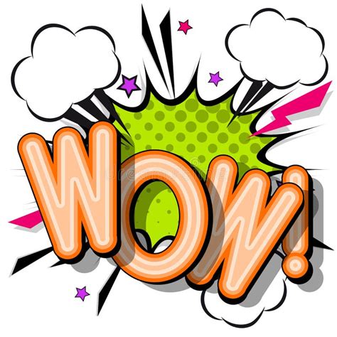 Comic Design Speech Bubbles, WOW - Retro Lettering. Stock Vector - Illustration of retro, cool ...