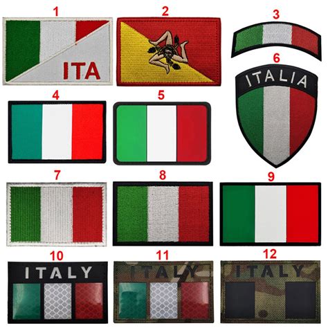 Embroidered Patches Italy Flag Patch Pvc Rubber Tactical Military