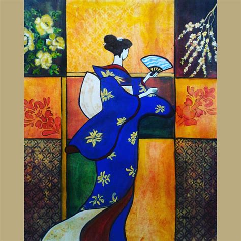 Japanese Geisha In Kimono Original Painting On Sale 💰to Flickr