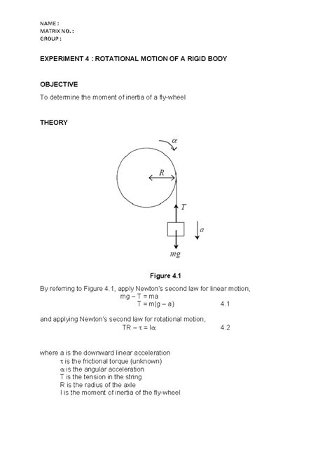 Experiment 3 Physic Lab Report Foundation In Sciences Ytp Practical Report Coversheet