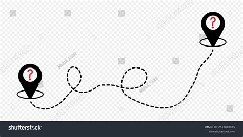 Dashed Line Arrow Route Path Vector Stock Vector Royalty Free 2516890975 Shutterstock