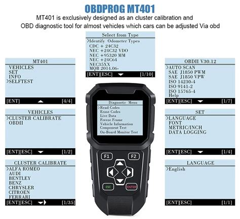 obdprog mt401 pro professional odometer mileage correction tool for vehicles