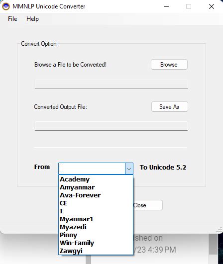 New Masoeyein E Library Unicode Converter