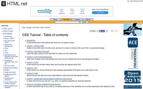 25 Best Collection Of Css Tutorial Websites Css Author