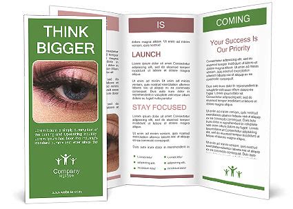 Stunning Close Up Of Makeup Application Brochure Template Design ID