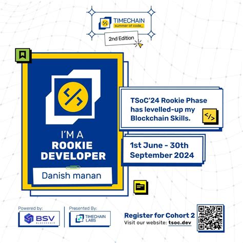 Tsoc24 Blockchain Rookiedeveloper Timechain Bsv Danish Manan