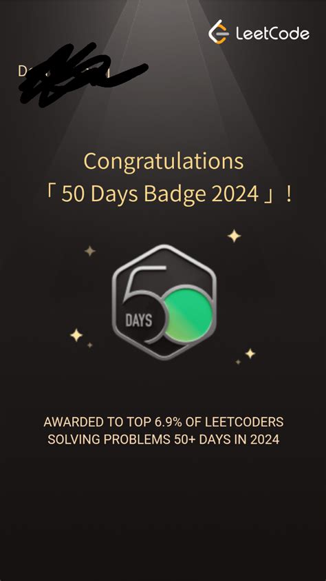 Ah 50 Days Of Coding Complete Rleetcode