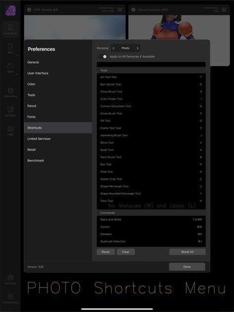 Ipad V2 Suite Shortcuts And Clear Selection Tool Requests Feedback For The Affinity V2 Suite