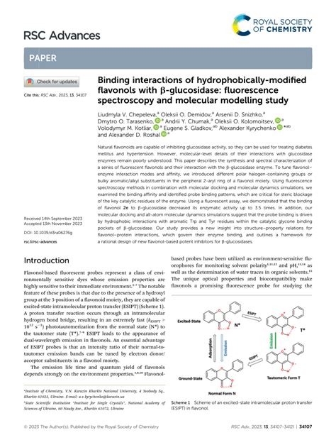Pdf Binding Interactions Of Hydrophobically Modified Flavonols With β