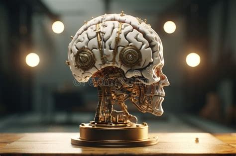 Brain Animation A Model Of A Human Head Stock Illustration Illustration Of Memory Exhibit