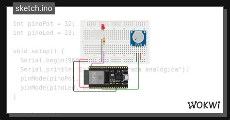 Entrada Analógica e Saída de Digital Wokwi ESP STM Arduino Simulator