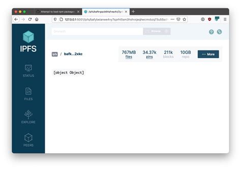 Webui Shows Object Object When Viewing A Cid · Issue 1720 · Ipfsipfs Webui · Github