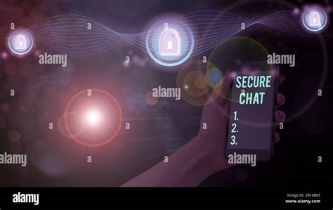 Text Sign Showing Secure Chat Business Photo Showcasing Approach To